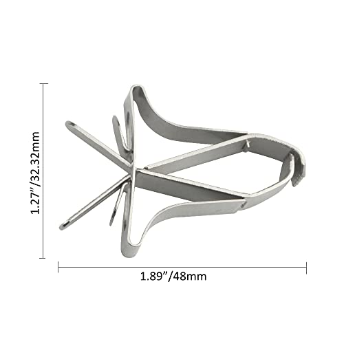 XINMEIWEN 4Pack Birds Food Holders Parrot Fruit Vegetable Clips Stainless Steel Feeder Bird Cage Accessories for Bird Cockatiel Parrot