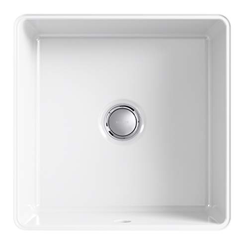 KOHLER K-8188-0 Vitreous China 11 inch x 11 inch Undermount Square Bathroom Sink, White