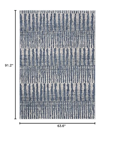 SAFAVIEH Galaxy Collection 5'3" x 7'6" Navy / Light Grey GAL118N Modern Non-Shedding Living Room Bedroom Dining Home Office Area Rug