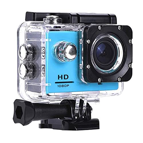dobrygalpe 1 Set Action CameraPlastic 30M Waterproof Go Diving Pro Sport Mini Dv 1080P Video Camera Bike Helmet Car Cam Dvr,Blue
