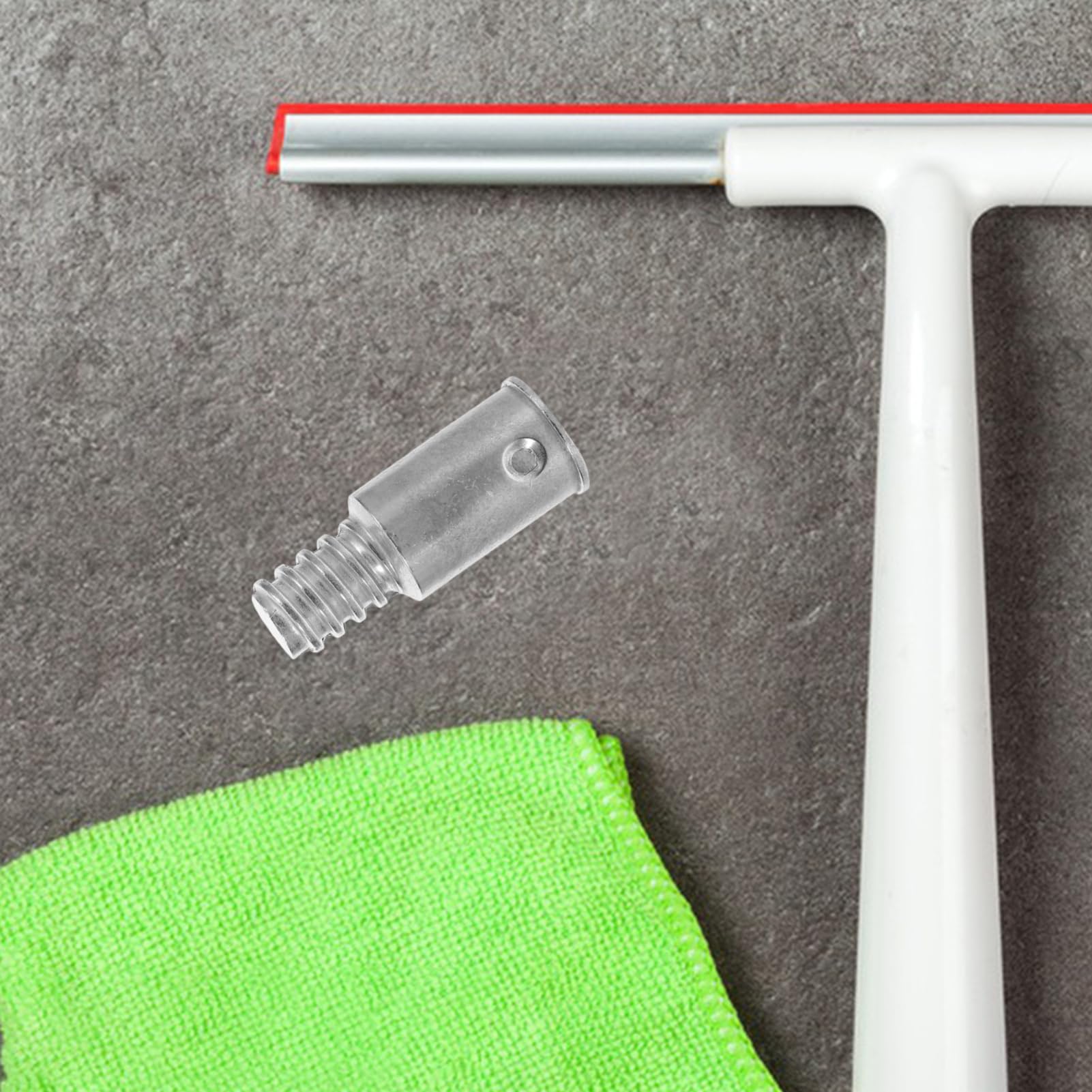 minkissy Mop Head Threaded Broom Handle Kit Threaded Tip Adapter Threaded Tip Replacement Telescoping Pole Adapter Extension Pole Adapter Aluminum Broom Pole Tip Aluminum Alloy Silver