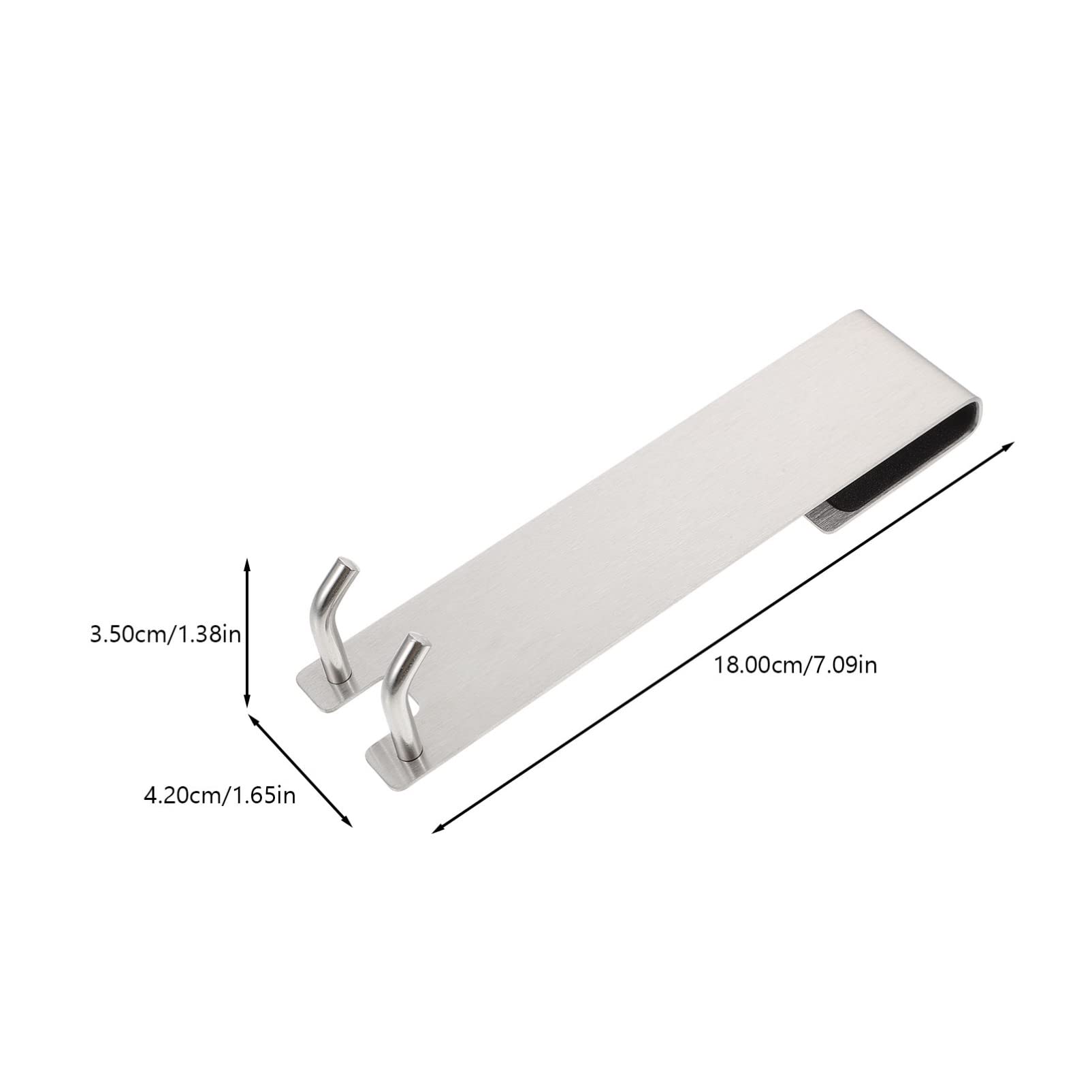DOITOOL Towel Hooks 4pcs Back Door, Hangers Stainless Door Over Towel Cabinet for Hanger Punch Hooks Squeegee Robe Glass Hats Free Extended The Hook Frameless Storage Bathroom Clo Home Towel Hook