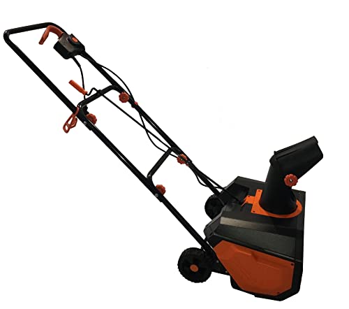 Kapoo Thrower, 18 Inch Electric Kapoo Blower, Steel Auger, 180Degree Rotatable Chute and Overload Protection, 13 Amp, Black & Orange bb04
