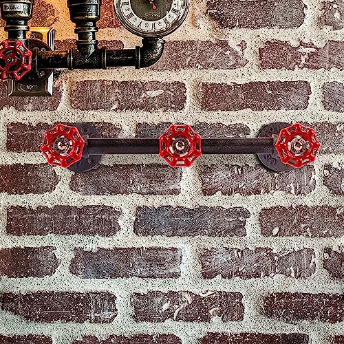 MENZOM Coat Rack Wall Mounted - 3 Hooks,Industrial Pipe Decor Single Coat Hook,Hooks for Hanging Heavy Duty,for Coat Hat Towel Purse Robes Mudroom Bathroom Entryway