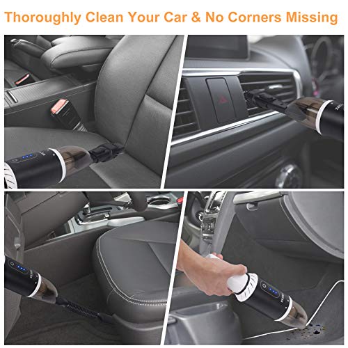 XREXS Handheld Vacuum Cordless, Portable Hand Held Car Vacuum Cleaner with High Power, Rechargeable Mini Vacuum for Home Office Pet Hair Cleaning, 8000Pa Strong Suction, Lightweight and Quick Charge