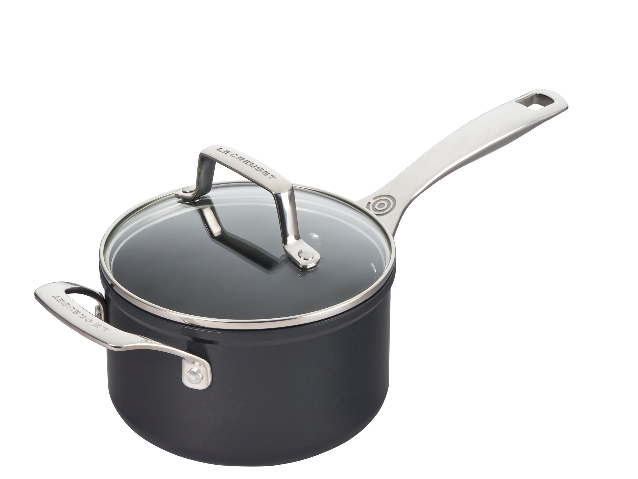 Le Creuset Essential Non-stick Ceramic Saucepan with Glass Lid, 2 qt. 