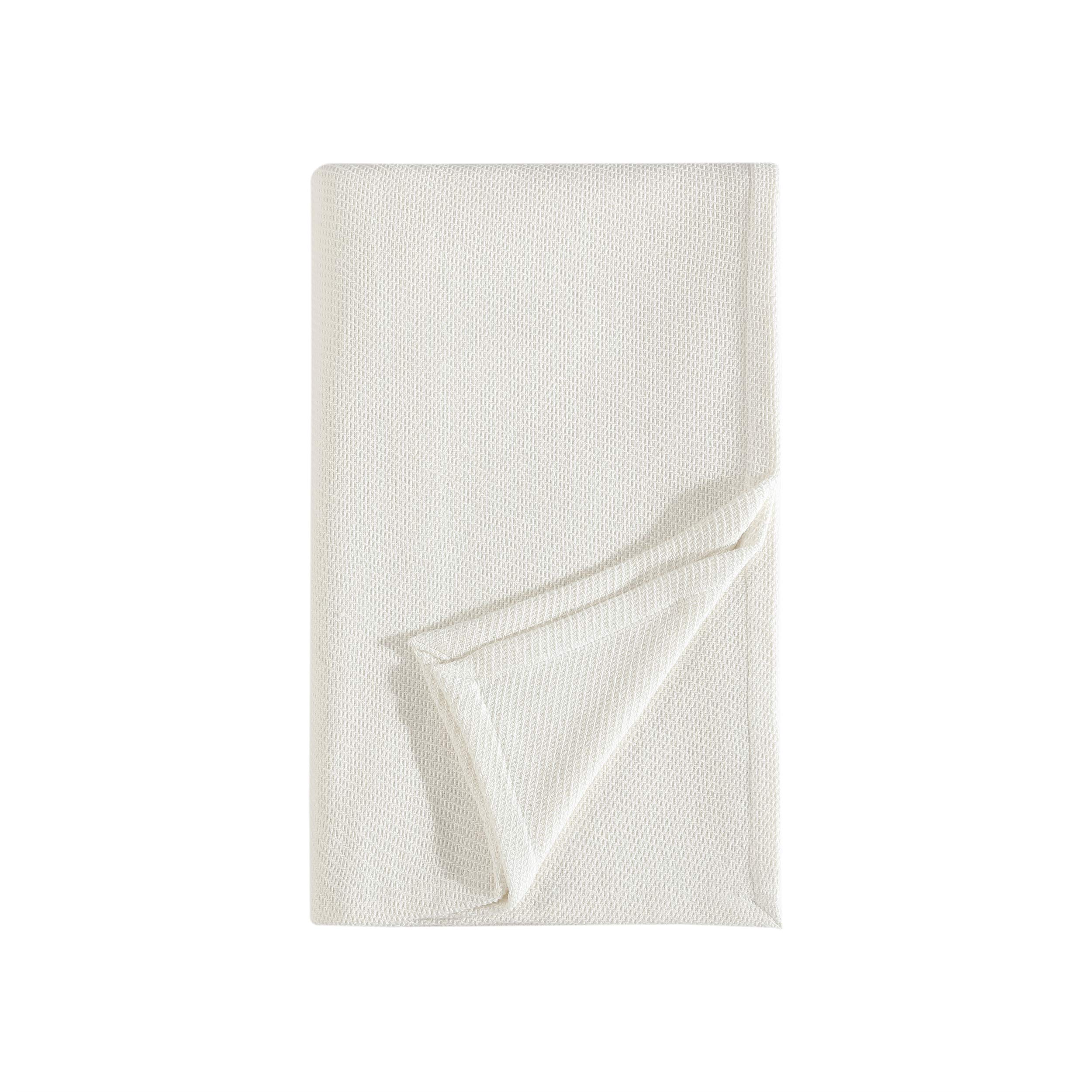 Eddie Bauer - Queen Blanket, Cozy Cotton Bedding, Home Decor for All Seasons (Windy Ridge White, Queen)
