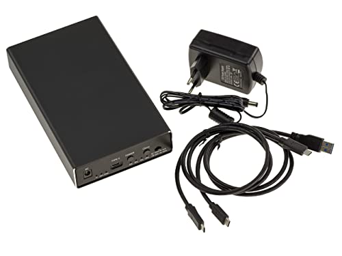 KALEA-INFORMATIQUE USB Aluminum Case for SATA 2.5 3.5 HDD Disk and M2 NVMe SSD - CLONING Function - USB3.1 10G