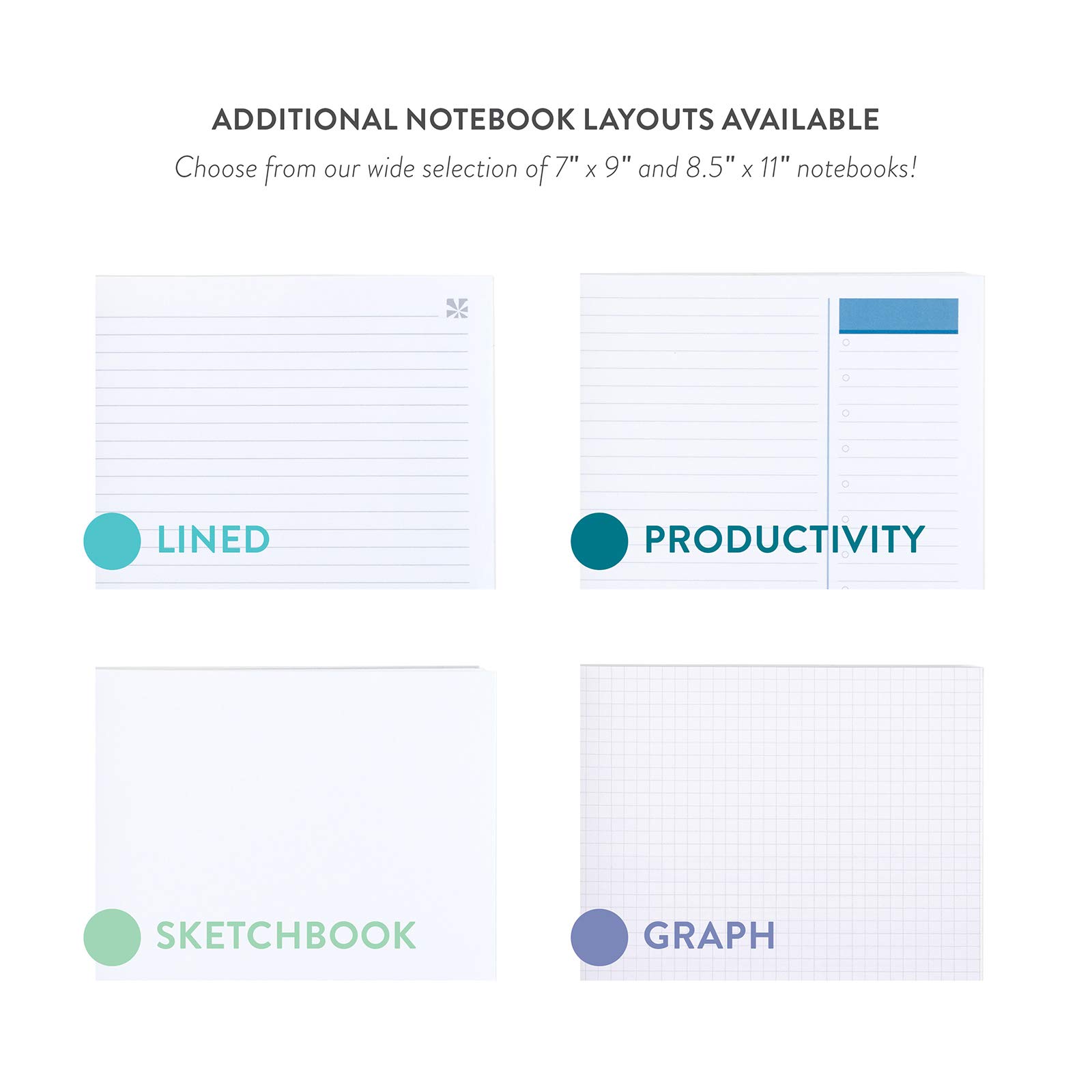 Erin Condren 8.5" X 11" Spiral Bound Dot Grid Journal Notebook - Mid Century Circles, 5Mm Dot Grid, 160 Page Writing, Drawing & Art Notebook, 80Lb Thick Mohawk Paper, Stickers Included