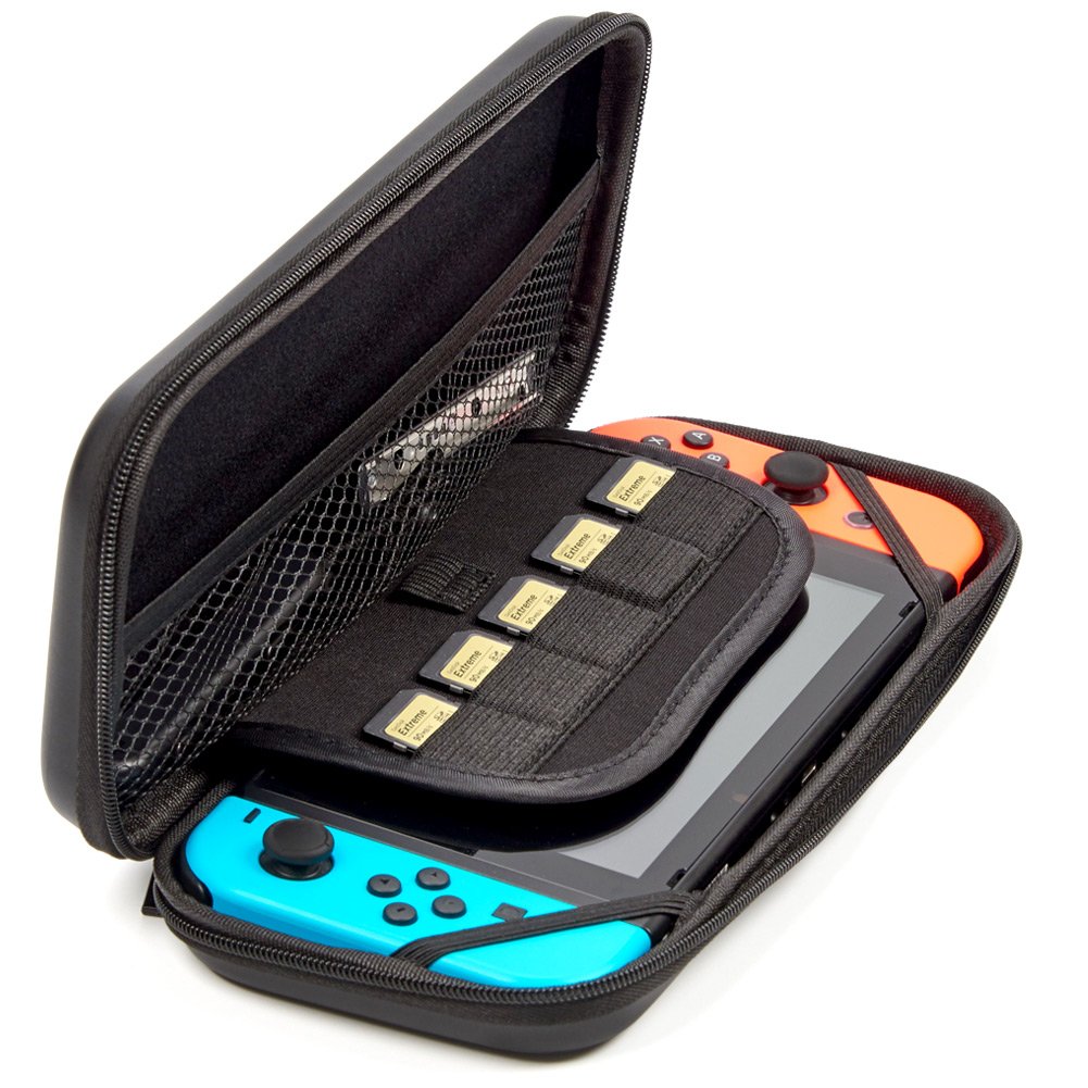 Evecase Switch OLED Case/Switch Case Compatible with Nintendo Switch OLED Model 2021/Nintendo Switch, Nintendo Switch Accessories Portable Travel Carrying Case with 5 Card Storage Slot