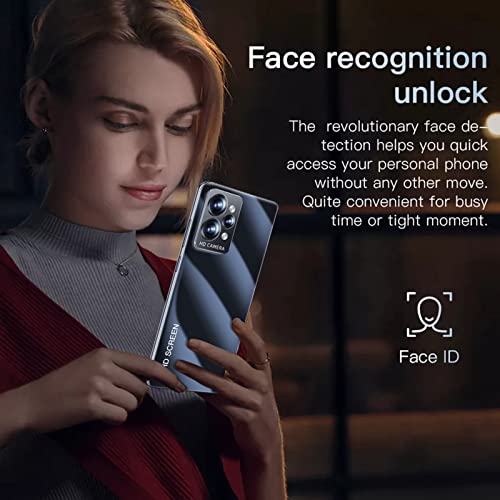 Unlocked Smartphones, 3 Card Slots 3 in 1 Navigation System 4GB RAM 64GB ROM Cellphone Face Unlock for Entertainment (US Plug)