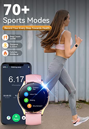 KELEEL Smart Watch (Answer/Make Call) 1.32" Fitness Tracker Smartwatch for Women Men with Heart Rate Monitor Pedometer Sleep Tracker 70 Sports Modes Activity Tracker for iPhone Android
