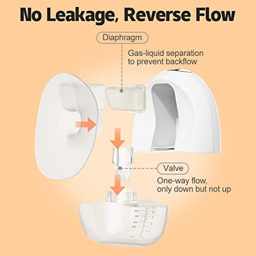 Wearable Breast Pump, Hands Free Breast Pump with 4 Modes & 9 Levels, LED Display, Leak-Proof, Low Noise Painless Electric Portable Breast Pump, Invisible in Bra Breast Pump 2 Pack(18/20/24mm Flange)