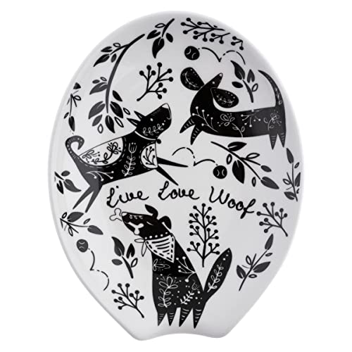 Karma Gifts B&W SPOON REST, DOG