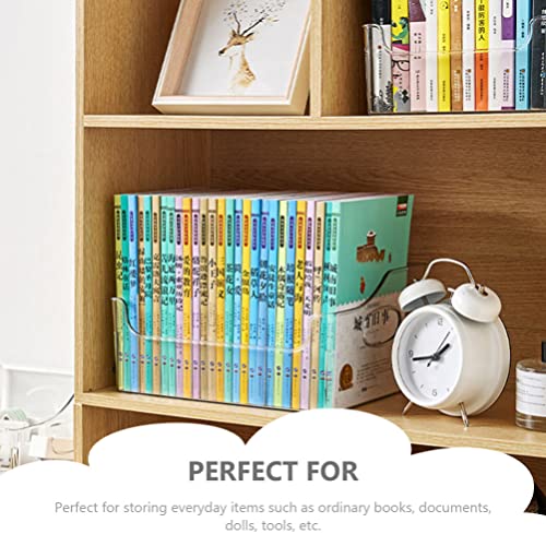 Plastic Bin Storage Organizer Basket Container with Handle for Home Office Kitchen Cabinet Pantry Shelf Organization Holds Notebook Books Food Ligne Collection Clear