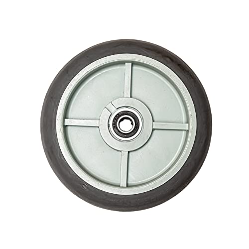 HaulPro Hand Truck Wheels -Set of 2- Flat-Free Dolly Wheels Replacement - Heavy Duty 8 x 2 inch Rubber Dolly Tires - 350 lb. Capacity - Semi-Precision Bearings - Ideal for Hand Truck, Utility Cart