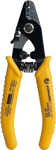 Jonard Tools JIC-375 Three Hole Fiber Optic Stripper with TPR Handle, 6" Length, Đne РаŃk