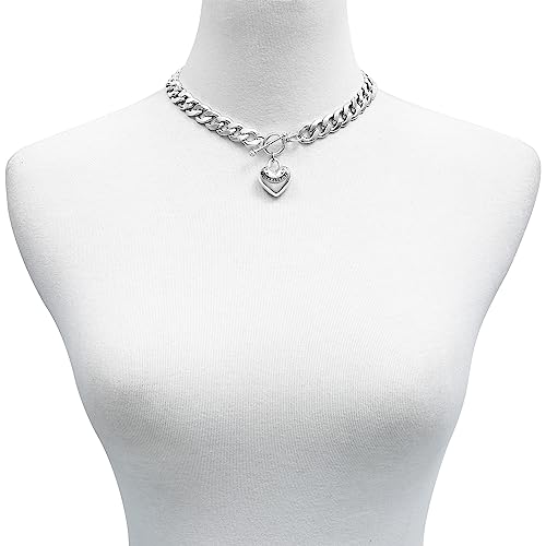 Juicy Couture Silvertone Heart Charm Necklace for Woman