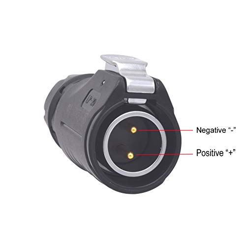 JooFn 10AWG 2 Pin Power Industrial Circular Connector to SAE Cable for Solar Panel Suitcase and Grand Design, Fit for Furrion, Forrest River RV Solar Ports, Grand Design RV's Industry