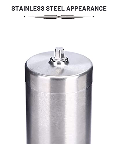 QIYUEXES Manual Coffee Grinder, Portable Stainless Steel Burr Coffee Bean Grinder with Ceramic Grinding Burr for Espresso, Travel, Camping, Kitchen & Office, Small Hand Coffee Grinder Manual
