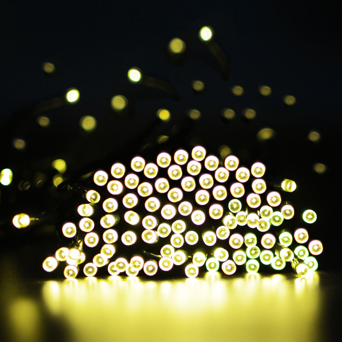 VMANOO Solar String Lights Outdoor String Lights 200 LED 72FT Solar Christmas Lights, 8 Modes Solar Lights Oudoor Waterproof for Tree Patio Yard Garden Christmas Parties Decoration, Warm White