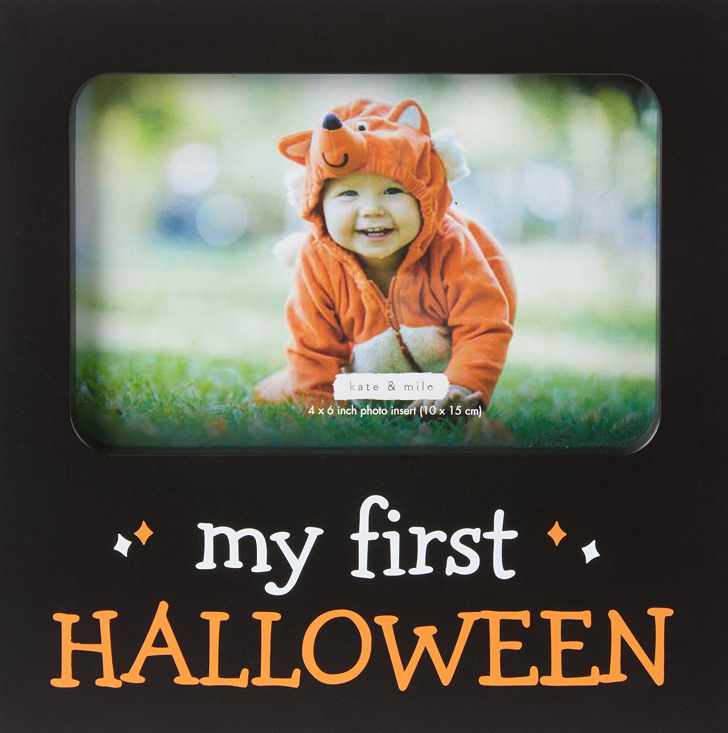 Kate & Milo Hello Pumpkin Frame, Baby Fall Home Decor, Baby’s First Halloween Keepsake Frame, Baby Milestone Frame, Newborn Picture Frame, 4" x 6" Photo Frame