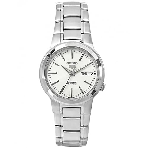 Seiko SNKA01 Men's 5 Automatic White Dial Stainless Steel Bracelet Watch