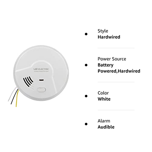 USI Electric 5304 Hardwired Ionization Smoke and Fire Alarm with Battery Backup 2-Pack
