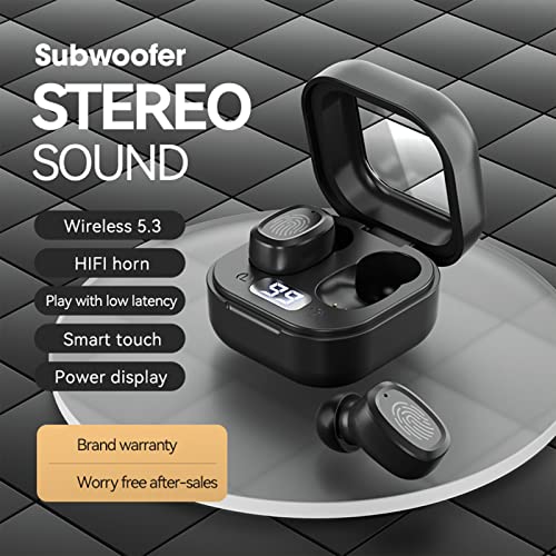 Karymi Wireless Bluetooth Headphones,Waterproof Low Latency Noise Cancellation HD Calls Stereo HiFi Sound Qualityt,with Charging Case, for Driving Travel Game Sports, for iOS Android