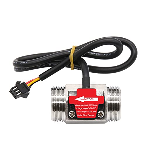 JAERB 1/2" 3/4" 1" 1-1/2" 2" Water Flow Sensor 1.75MPa Sensor Turbine Flowmeter DC5~24V Used to Measure The Flow of The Medium (Size : 3/4")