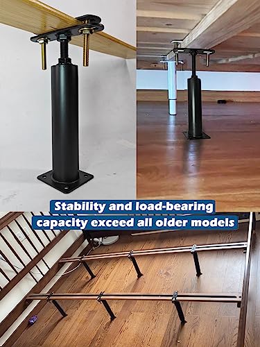 Metal Adjustable Height Bed Frame Center Support Leg Furniture Legs No Wobble for Bed Sofa Cabinet Couch Dresser Table Slat Base Heavy Duty DIY Replacement Parts Riser(7β-11β)