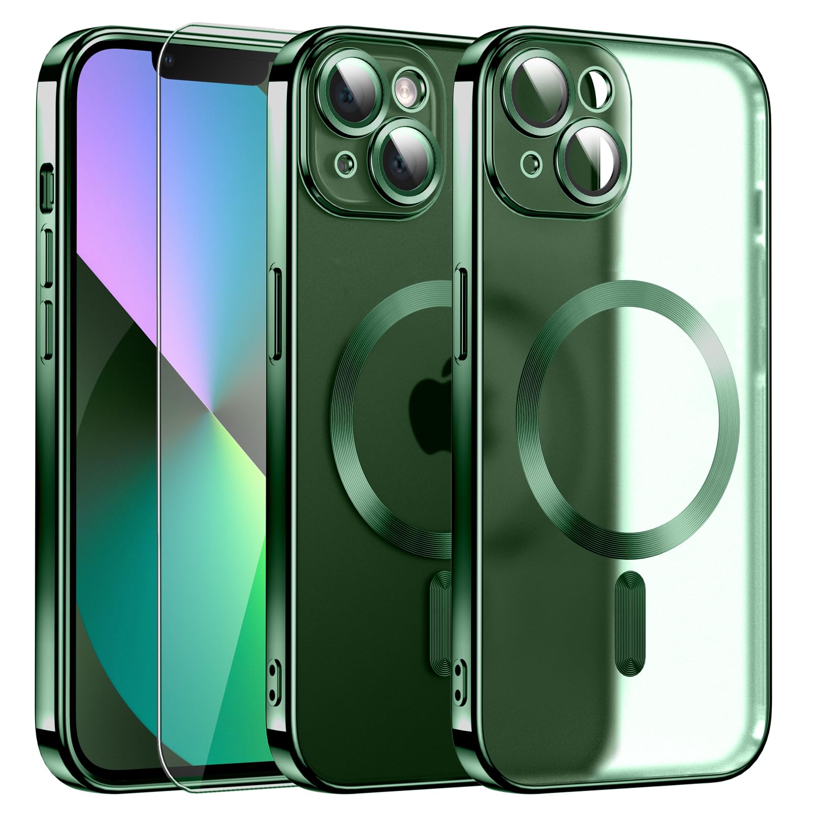 DOSNTO Magnetic for iPhone 13 Mini Case with MagSafe [ Integrated Camera Protecion] Translucent Matte Soft Slim Cover, 10FT Military Grade Drop Tested [Anti-Scratch] Wireless Charging