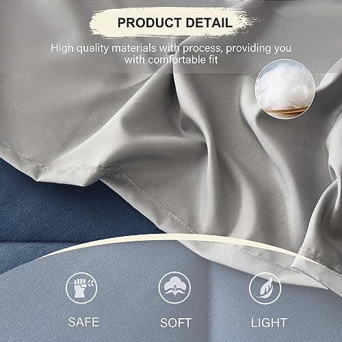 YANYIJING King Size Comforter Set - 8 Pieces Reversible Bed in A Bag King, King Bed Set with Comforters, Sheets, Pillowcases & Shams, Navy Blue King Bedding Set