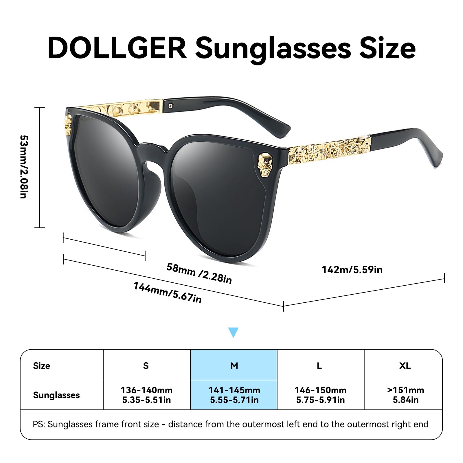 Dollger Skull Sunglasses Women Cat Eye Sunglasses Gothic Style UV Production