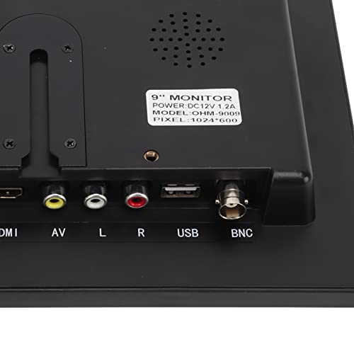 HD Monitor, Builtin Speaker Easy Installation 100-240V TFT LCD 9 Inch Game Screen with VGA Cable for DVR (US Plug)