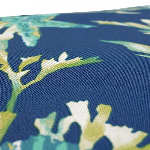 Pillow Perfect Outdoor/Indoor Daytrip Pacific Tufted Bench/Swing Cushion, 44" x 18.5", Blue
