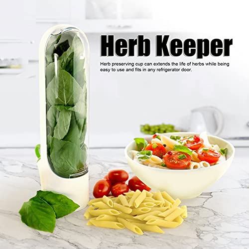 plplaaobo Herb Keeper, Freshest Herb Savor Fridge Organizer, Herb Storage Cilantro Containers for Refrigerator, Savor Keeps Greens Preserver for Cilantro, Parsley, Basil, Chives, Mint for 2-3 Weeks