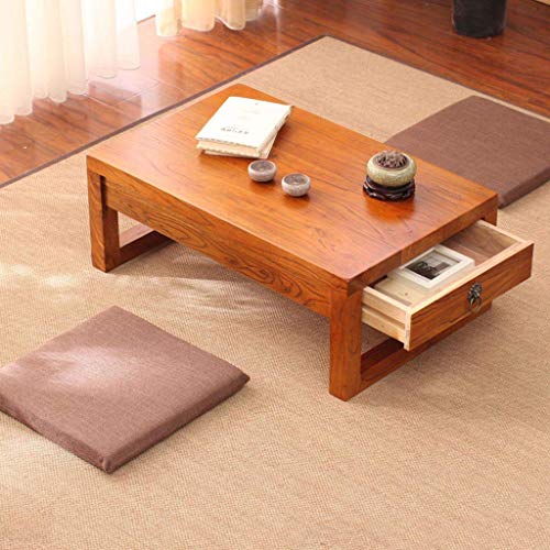 DOUBAO Coffee Table Beech Wood,Industrial Coffee Table with Storage Shelf for Living Room, Wood Look Furniture