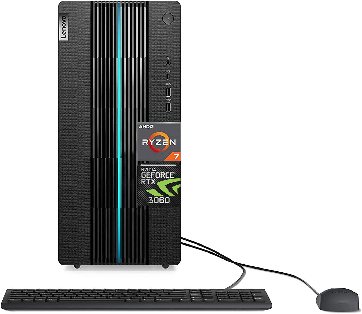 Lenovo IdeaCentre 5 Gaming Desktop 2023 Newest, NVIDIA GeForce RTX 3060 Graphics, AMD Ryzen 7 5700G Processor (Beat i7-12650H), 64GB DDR4 RAM, 2TB SSD, 1TB HDD, Windows 11 Home