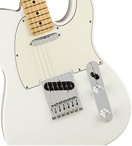 Fender Player Telecaster® - Polar White Bundle with Premium Tweed Case, Instrument Cable, Tuner, Guitar Strap, Extra Strings and Austin Bazaar Guitar Essentials DVD