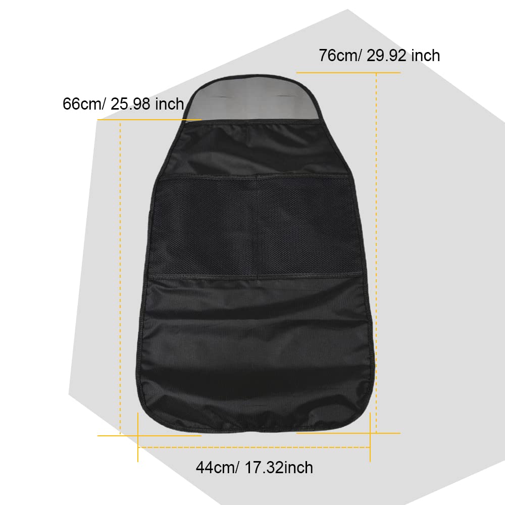 deemars Car Kick Mats for Kids, Kick Mats with Organizer, Kick Mats Back Seat Protector, Vehicle Back Seat Kids Safety Accessories Universal for Car, SUV, Minivan or Truck Seats