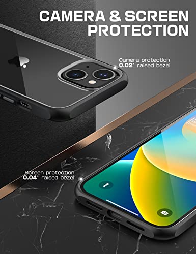 SUPCASE Unicorn Beetle Style Series Case for iPhone 14 Plus 6.7 Inch (2022), Premium Hybrid Protective Slim Clear Case (Black)