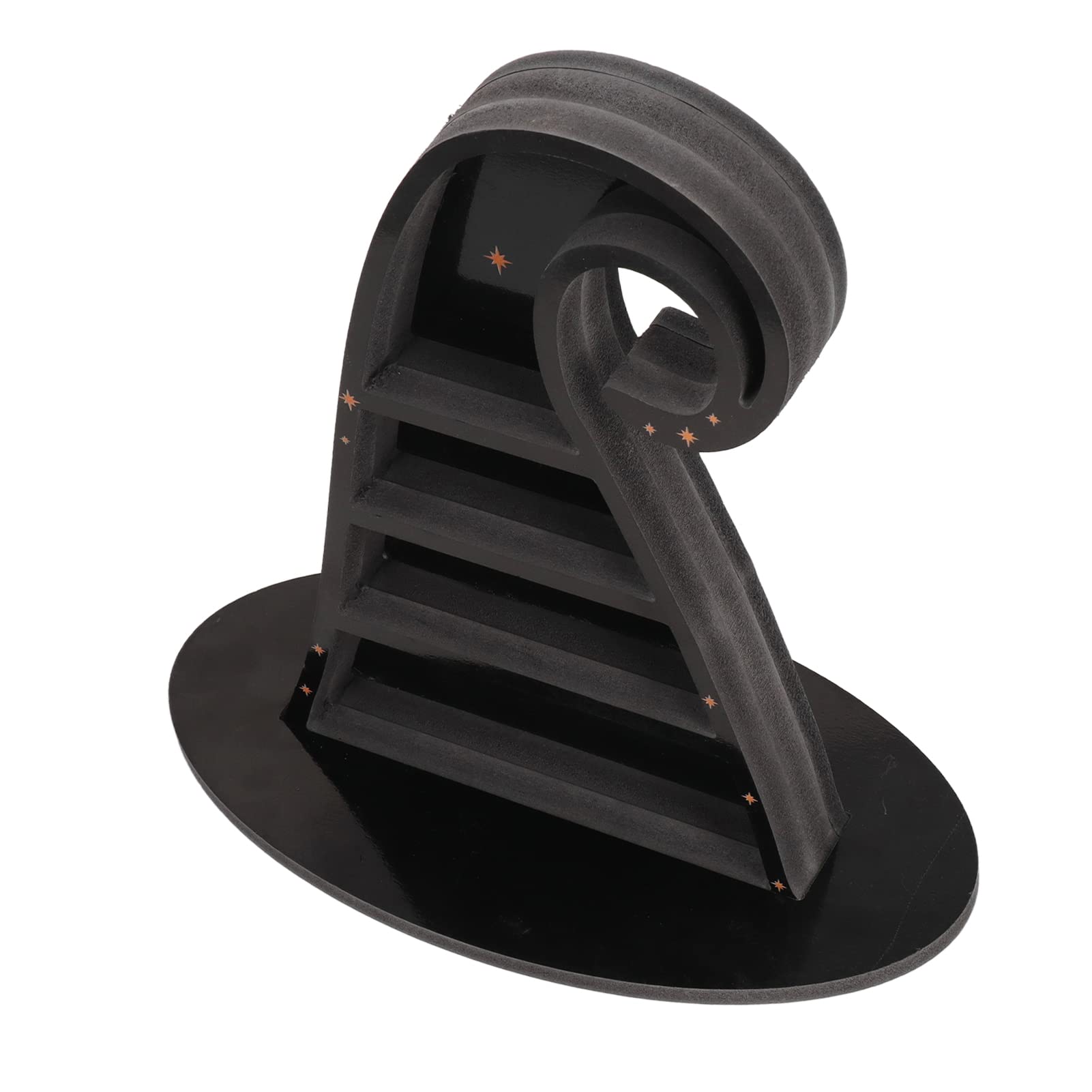 SPECIALER Stone Shelf Display for Bedroom & Office Crystal Display Shelf Gothic Witch Hat PVC Elegant Home Decor