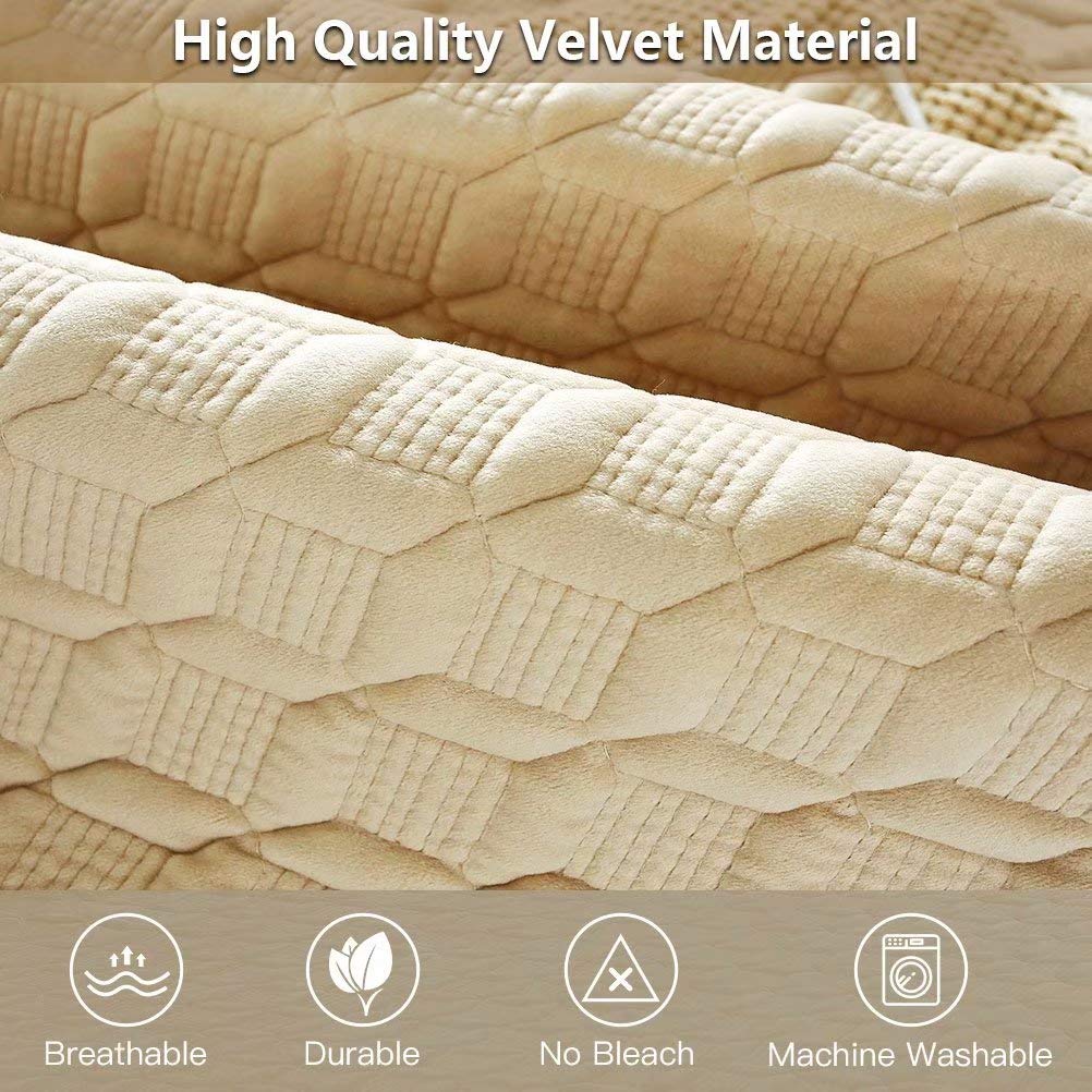Deep Dream Sofa Cover, Sectional Couch Covers, Couch Covers for 3 Cushion Couch, Couch Cover for Dogs, Geometrical Jacquard Fabric Sofa Cover (Large, 71" x 118", Pink 4)