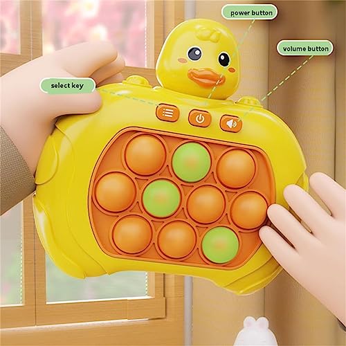 Pocket Game for Kid, Cool Pocket Game Kids, Pocket Game Console for Kids, Quick Push Bubble Competitive Game Console Series, Decompression Toy Mini Portable, USB Rechargeable (1Pc, Rabbit)