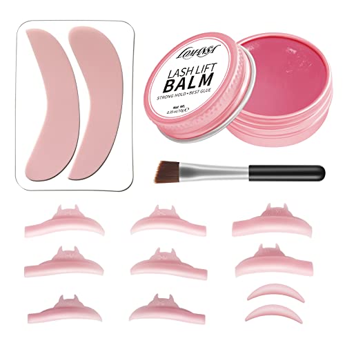 Lomansa Lash Lift Glue Balm Eyelash Lifting Silicone Pads Perm Rods Eye Patch, Lash Lift Tools Strong Fix for Lashes and Brows Curl