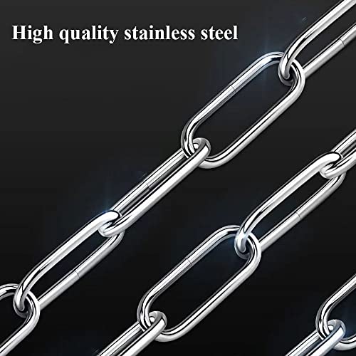Hangers Space Saving Chain, Closet Organizer and Storage, Magic Hanger Stainless Steel Metal with 10 Holes for Hanging Clothes, College Dorm Room Essentials,Cascading Hangers Gain 90% More Space