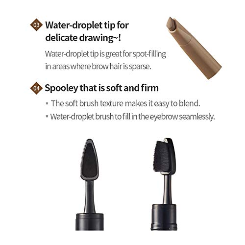 ETUDE HOUSE Drawing Eye Brow Proof Gel Pencil (#04 Red Brown) | Waterproof Eyebrow Pencil | Natural Eyebrows that Last For a Long Time