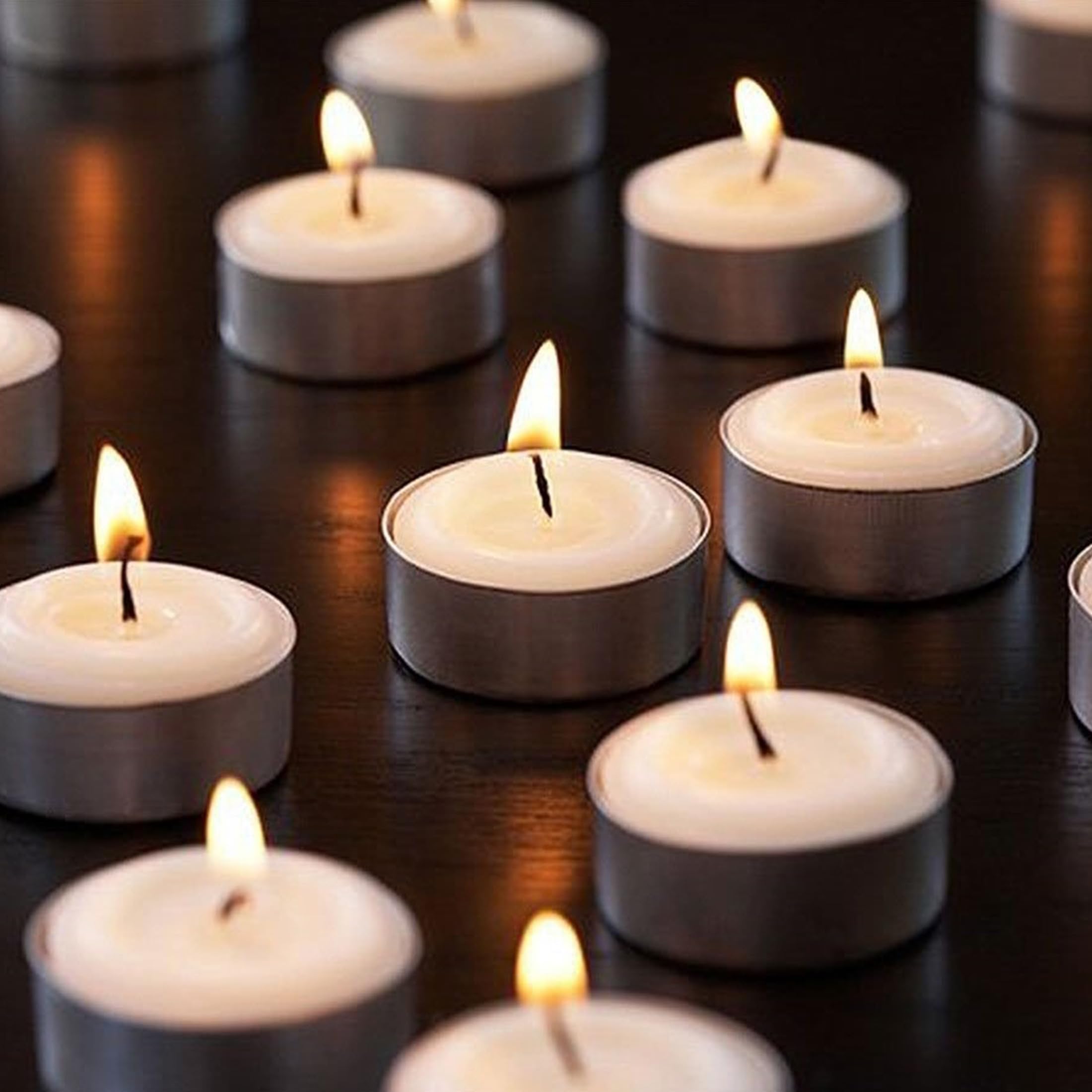 Long Burning Tea Light Candles β Unscented, Smokeless, Dripless, White Tea Lights Candles for Wedding, Holiday, Shabbat, or Emergency β 4 Hour Long Lasting Tealight Candles, 50 Pack by Zion Judaica
