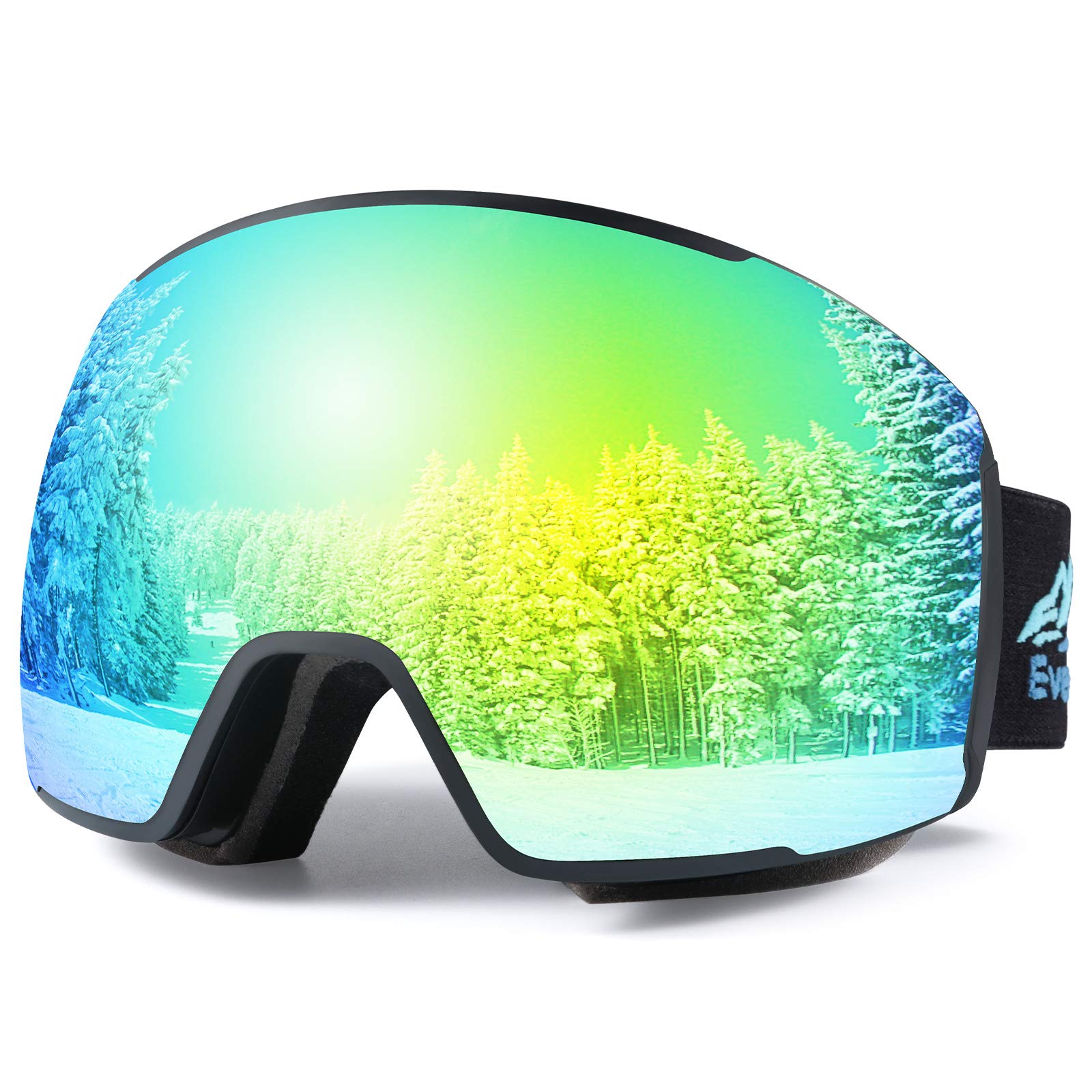EverSport M81 Ski Goggles Pro, Magnetic Snowboard Snow Goggles for Women Men, UV Protection